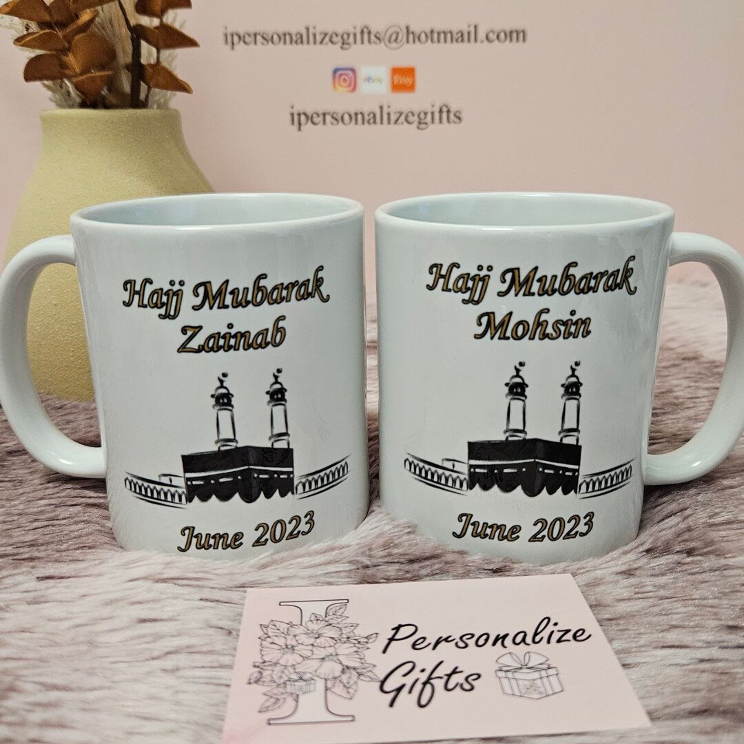 Personalised Umrah Hajj Mubarak Mug 2024 Islamic Gifts for Hajja Hajji ...