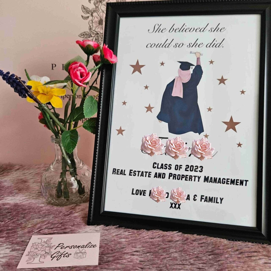 Personalised Islamic Aalimah Graduation Frame Made to Order A4 Print ...