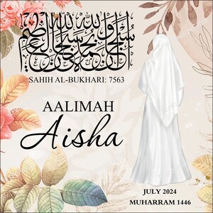 Personalised Aalimah Alimah Graduation Gift Slate Mubarak Muslimah Gift ...