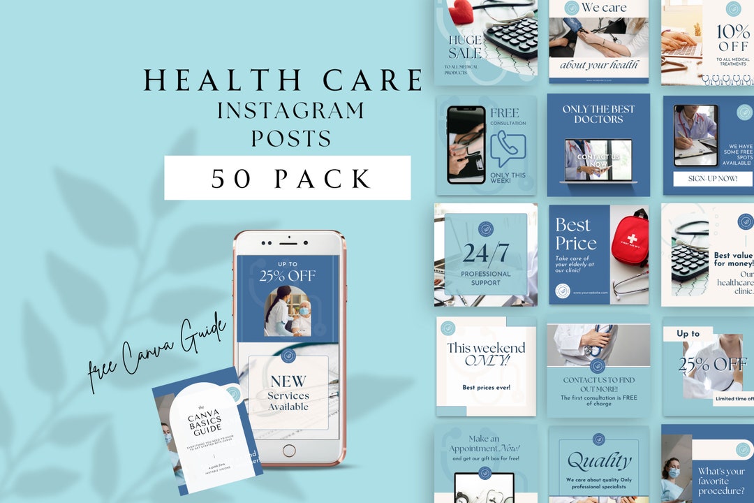 Canva Template Instagram Healthcare, Social Media Templates for ...