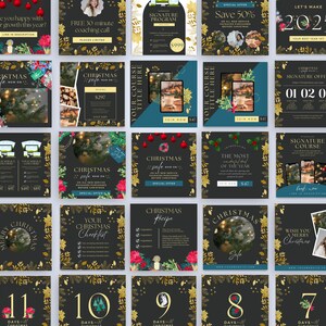 Christmas Social Media Templates, Canva Templates, Festive Content ...