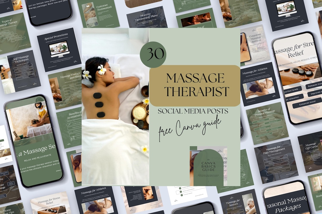 Massage Therapy Instagram Template, Massage Therapist Social Media ...