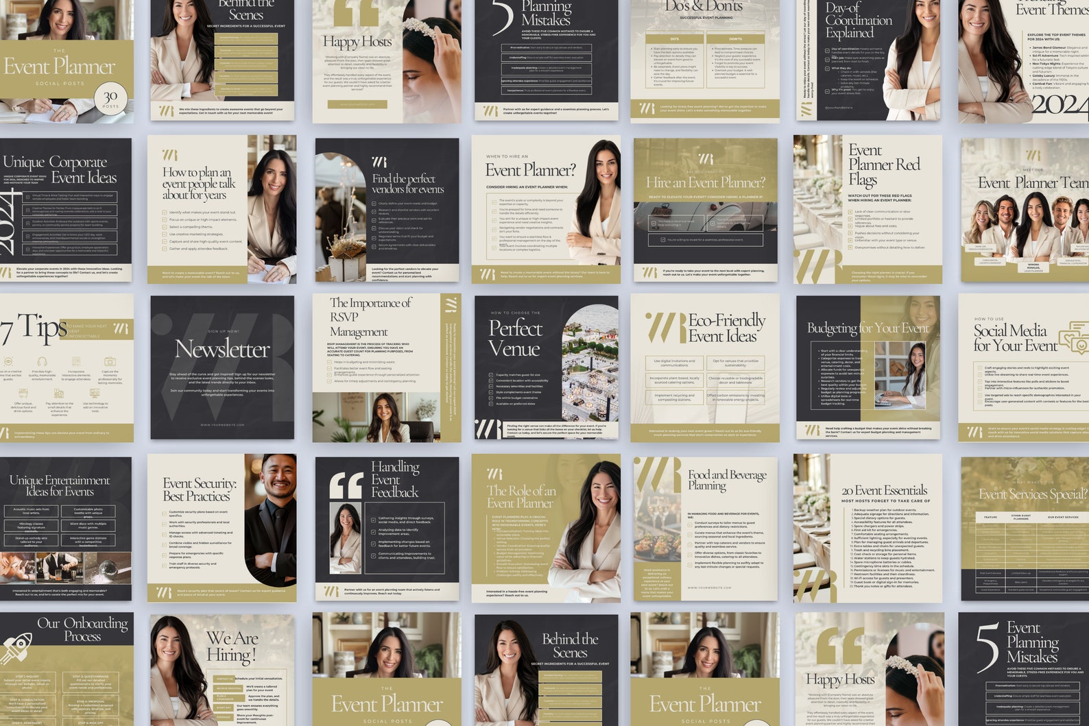 Event Planner Instagram Templates, Instagram Templates for Event ...