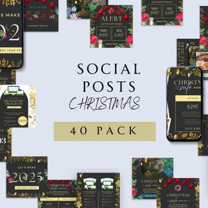 Christmas Social Media Templates, Canva Templates, Festive Content ...