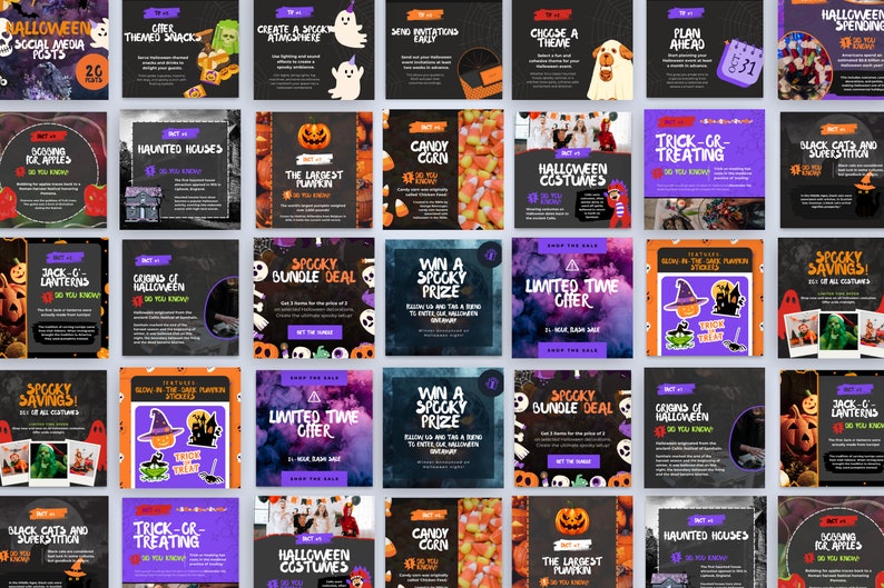 Halloween Social Media Posts, Halloween Store Instagram Posts, Social ...