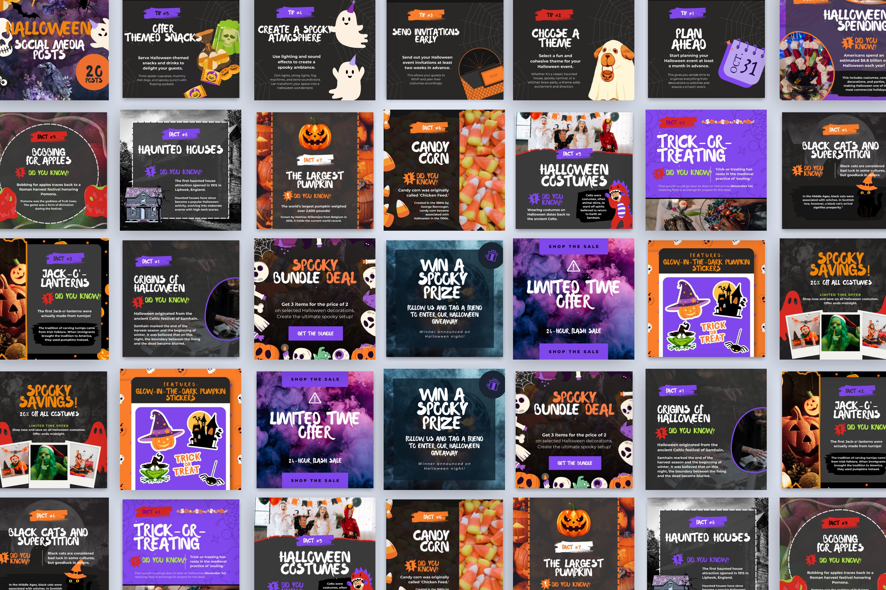 Halloween Social Media Posts, Halloween Store Instagram Posts, Social ...