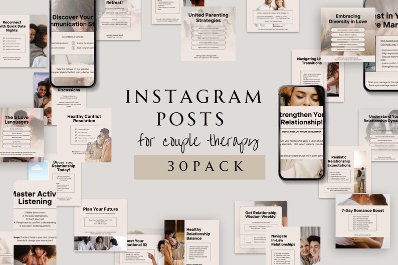 Social Media Templates for Couple Therapy,therapist Social Media Posts ...