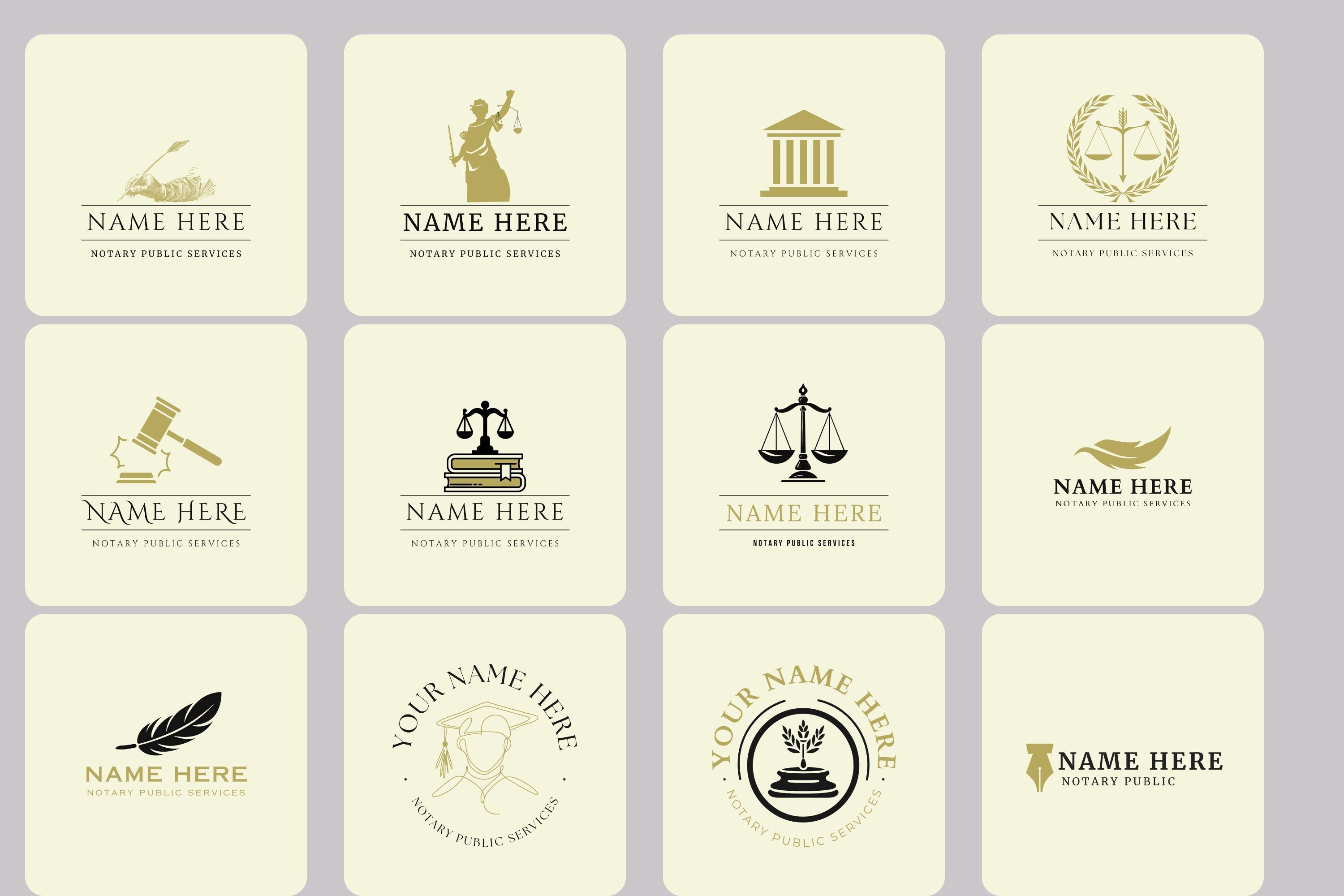 Notary Public Logo, Notary Logo Design, Notary Marketing, Canva Notary ...