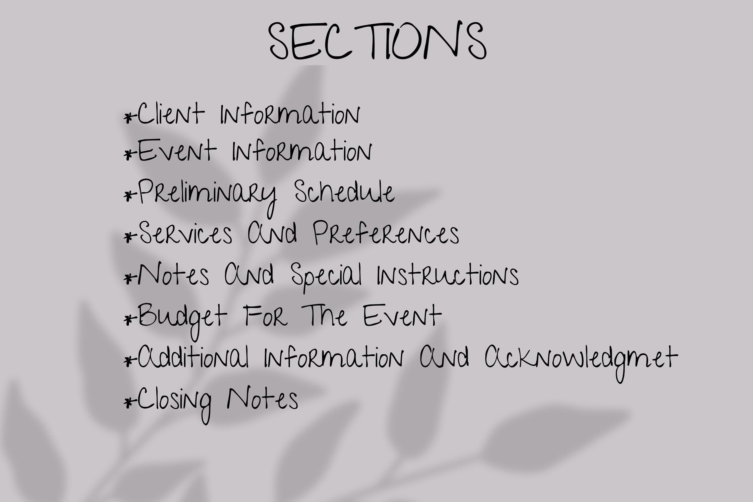 Event Planner Intake Form, Intake Form Template, Event Planning Form ...