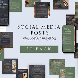Massage Therapy Instagram Template, Massage Therapist Social Media ...