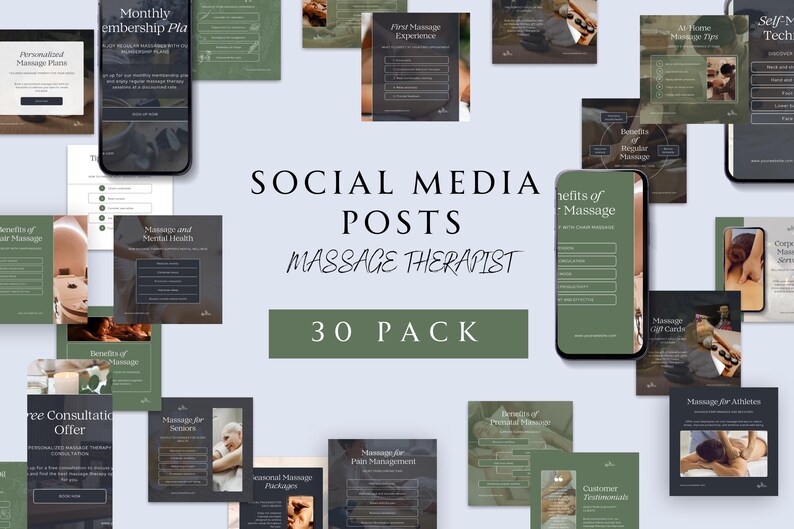 Massage Therapy Instagram Template, Massage Therapist Social Media ...