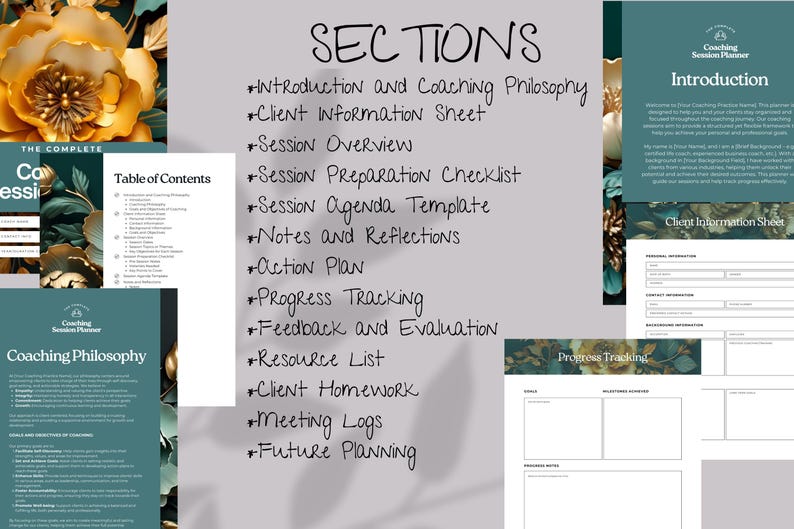 Coaching Session Planner Template, Coaching Session Worksheet, Life ...