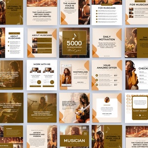 Musician Instagram Template, Musician Instagram Social Media, Artist ...