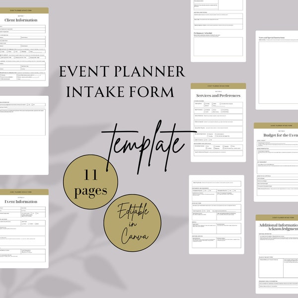 Event Planner Forms - Etsy
