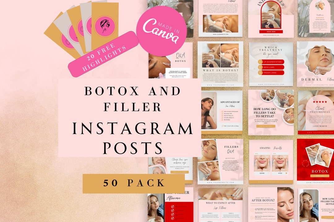 Botox and Fillers Instagram Post Template, Botox Filler Ig Posts, Botox ...