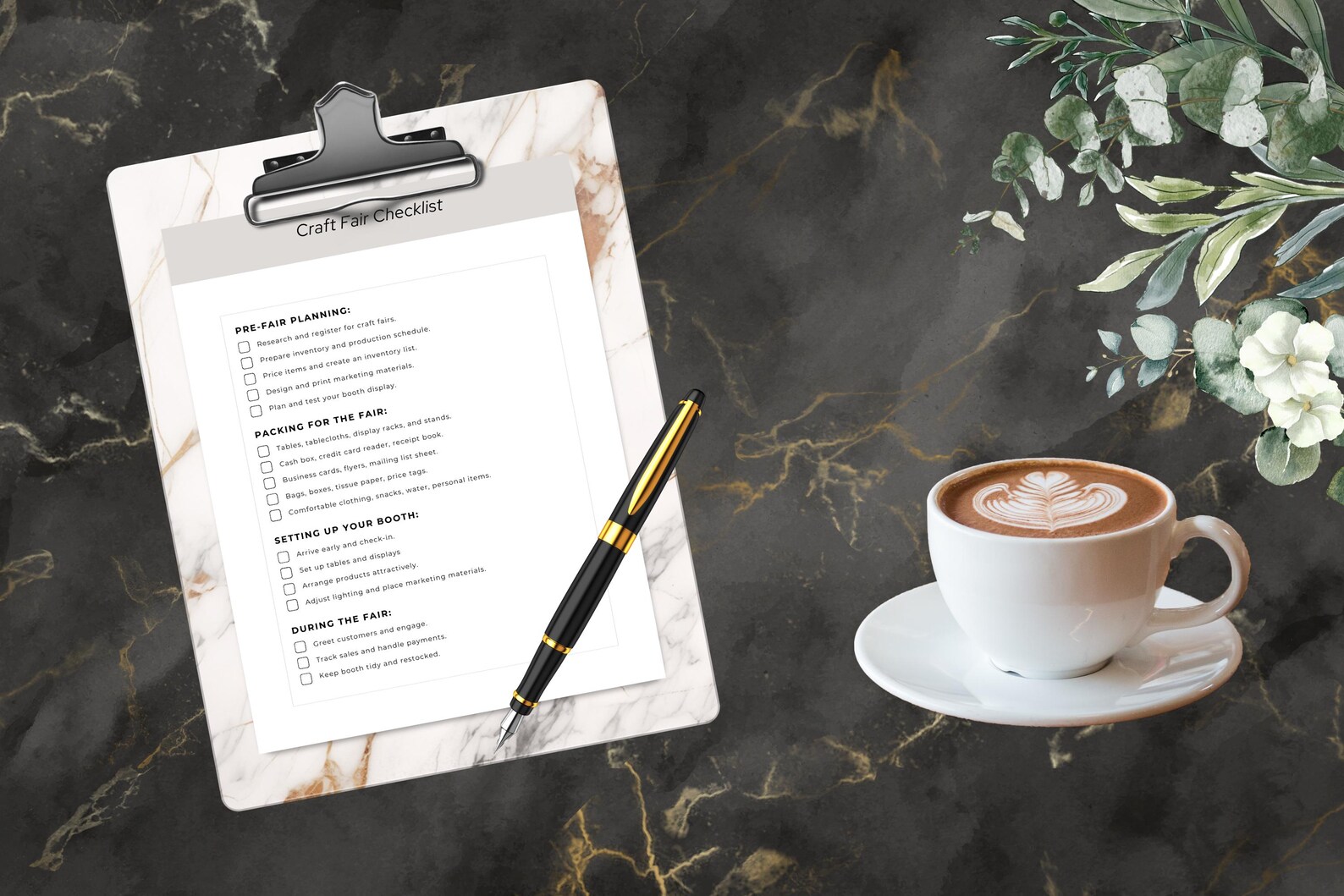 Craft Fair Checklist, Canva Template, Handmade Business Template, Craft ...