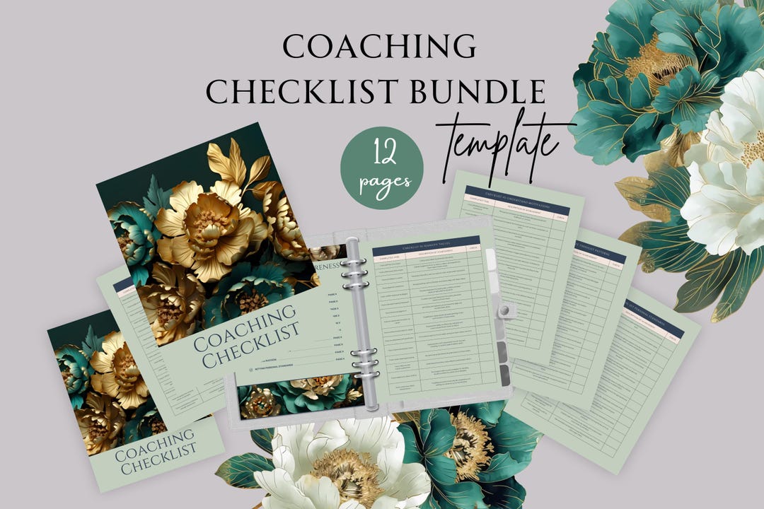 Life Coach Checklist, Life Coach Template, Peony Checklist, Business ...