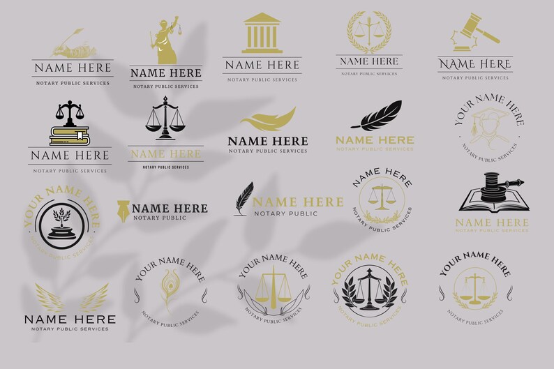 Notary Public Logo, Notary Logo Design, Notary Marketing, Canva Notary ...