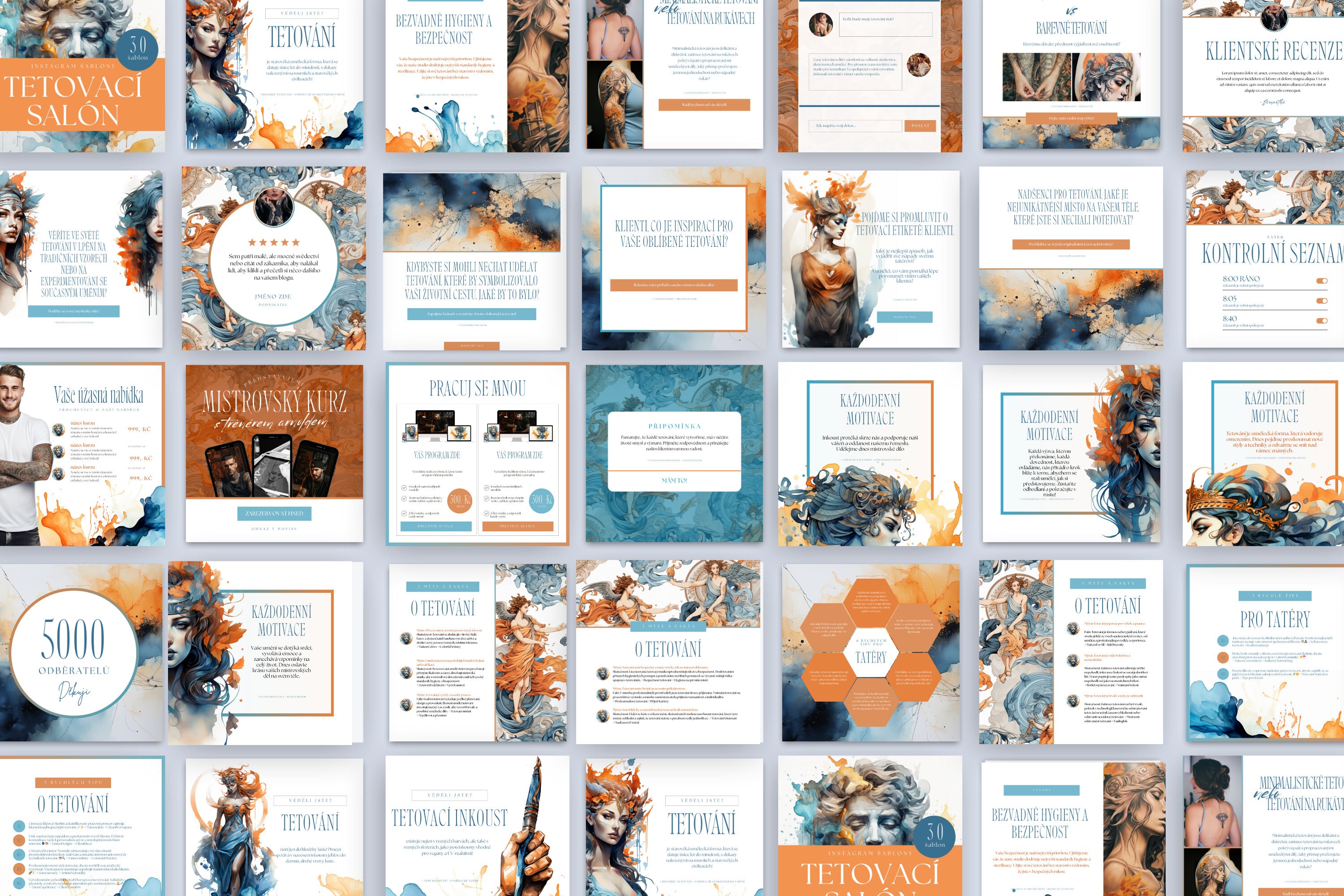 Tetovací Sada Instagram šablon, Tatoo Instagram Posts, Kurz Tetování ...