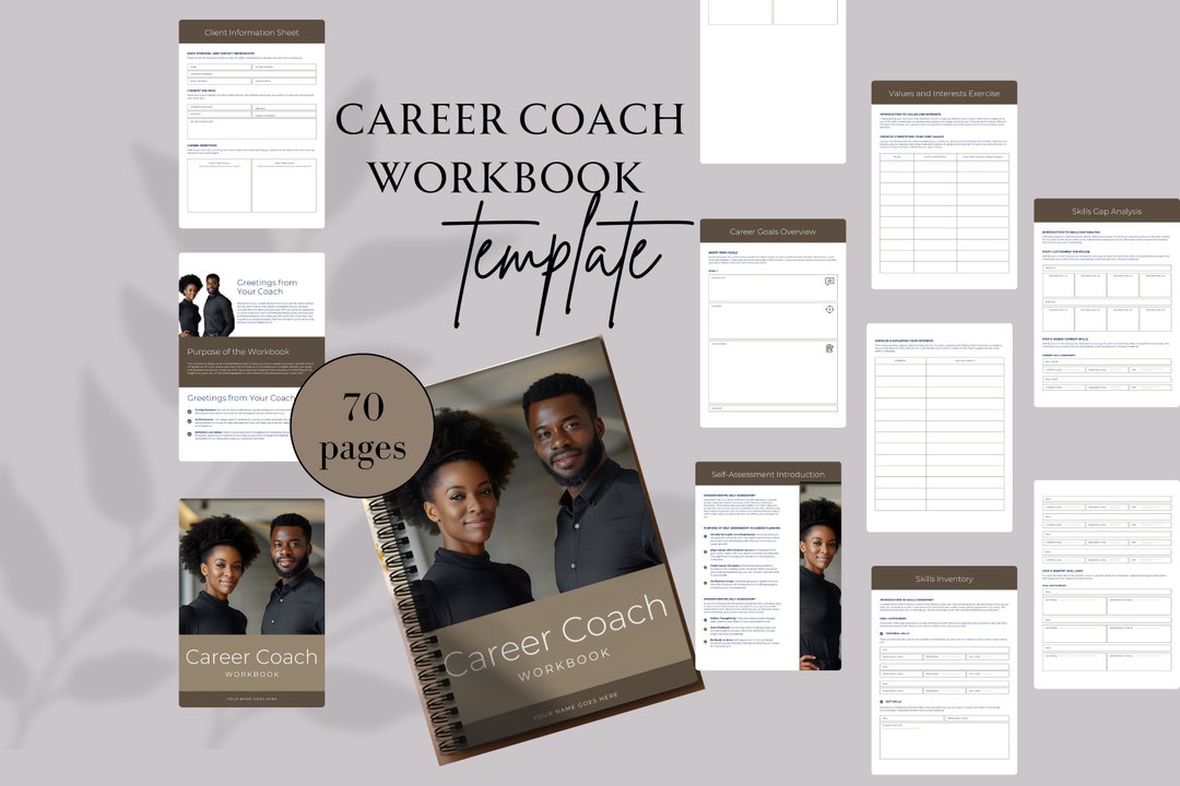 Career Coaching Workbook and Templates, Career Coach Workbook, Coaching ...