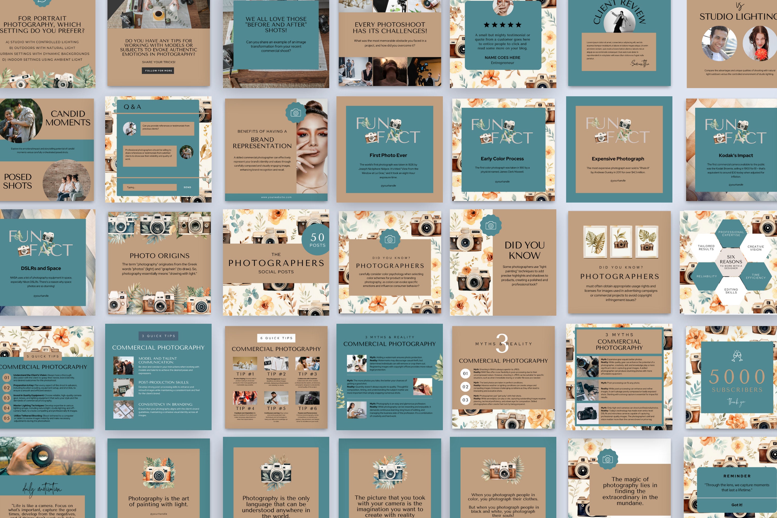 Social Media Posts for Photographers, Photographer Instagram Posts ...