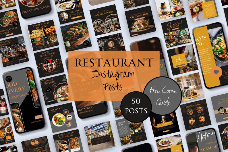 Restaurant Instagram Post Templates, Restaurant Social Media Posts ...