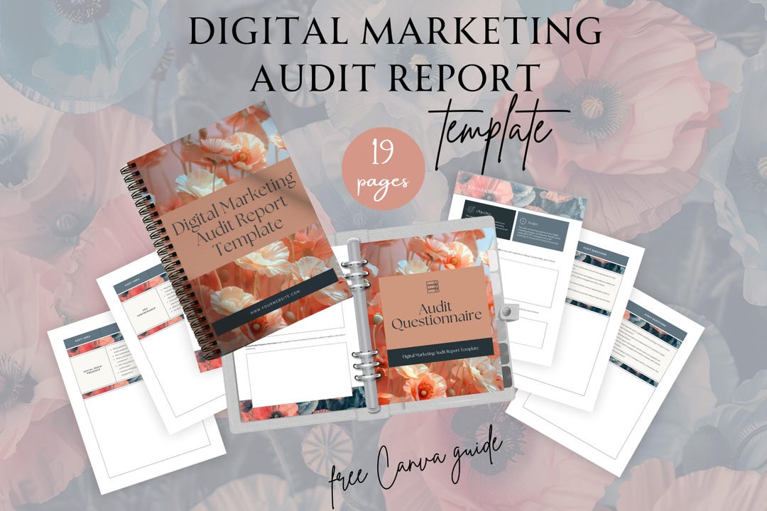Digital Marketing Audit Template, Social Media Audit, Social Media ...