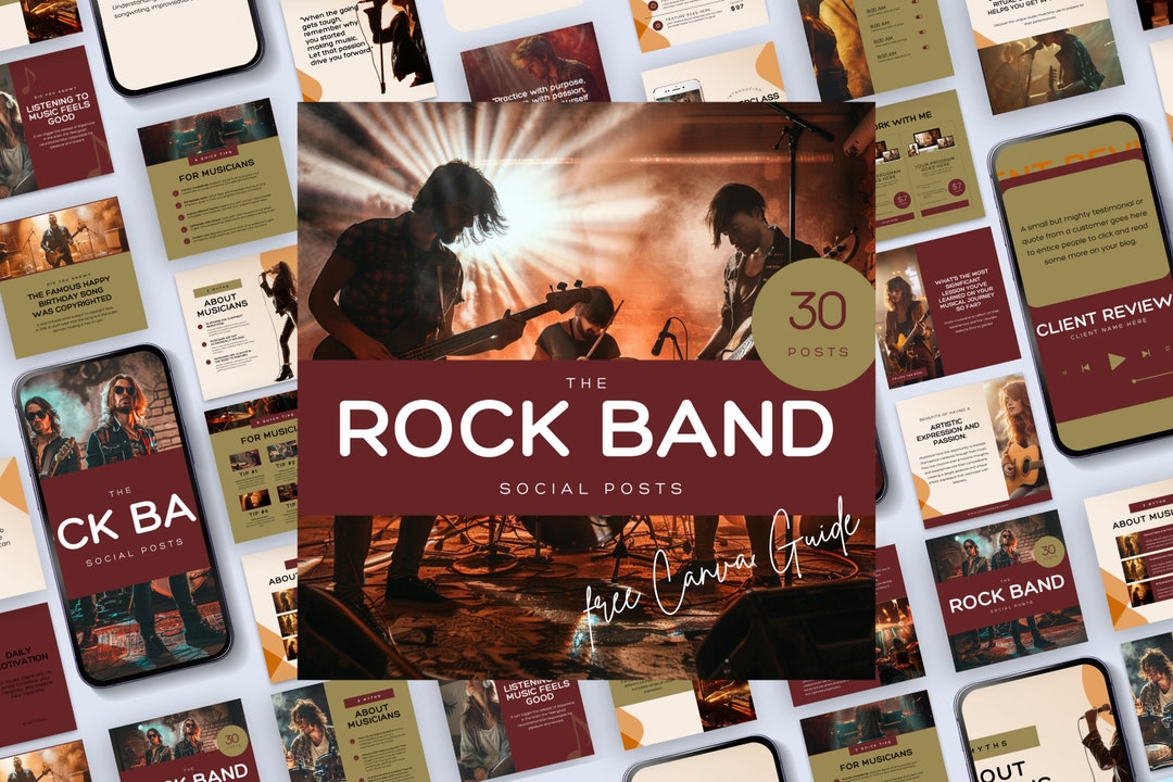 Musician Instagram Template, Musician Social Media Template, Social ...