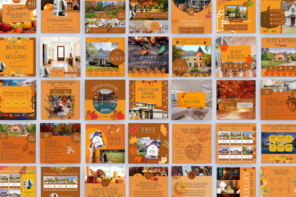 November Real Estate Posts, Real Estate Social Media Posts November ...
