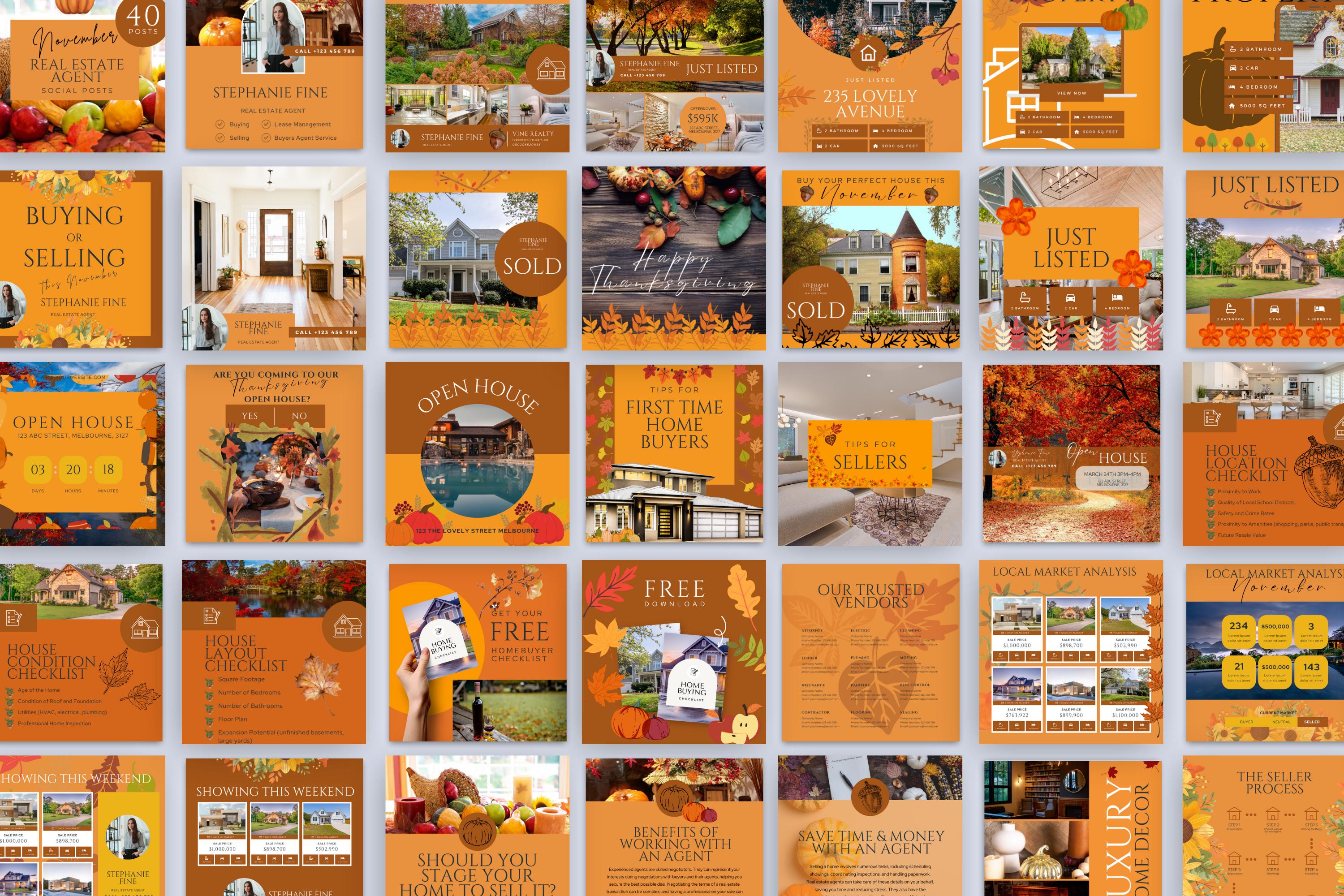 November Real Estate Posts, Real Estate Social Media Posts November ...