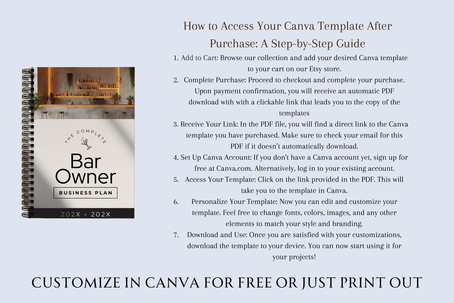 Bar Business Plan, Bar Owner Business Template, Business Plan Template ...