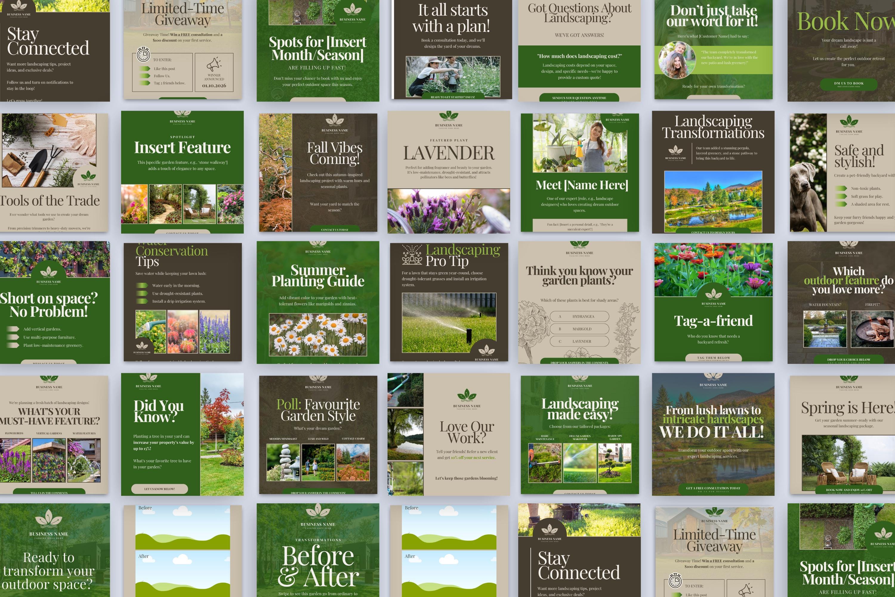 Landscaping Instagram Posts, Landscaping Business Social Media, Lawn ...