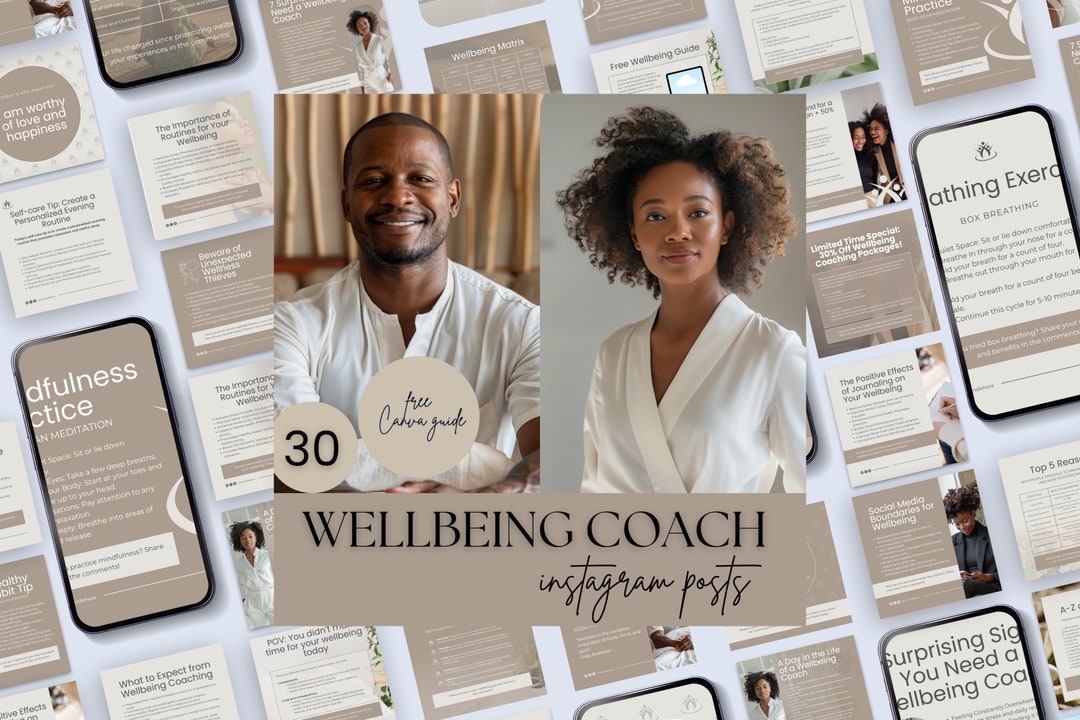 Wellbeing Coach Instagram, Wellness Clinic Instagram Template ...