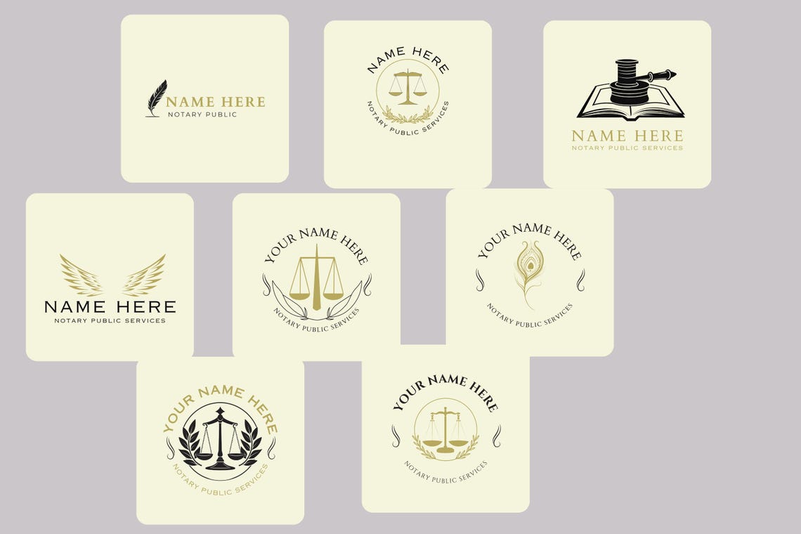 Notary Public Logo, Notary Logo Design, Notary Marketing, Canva Notary ...