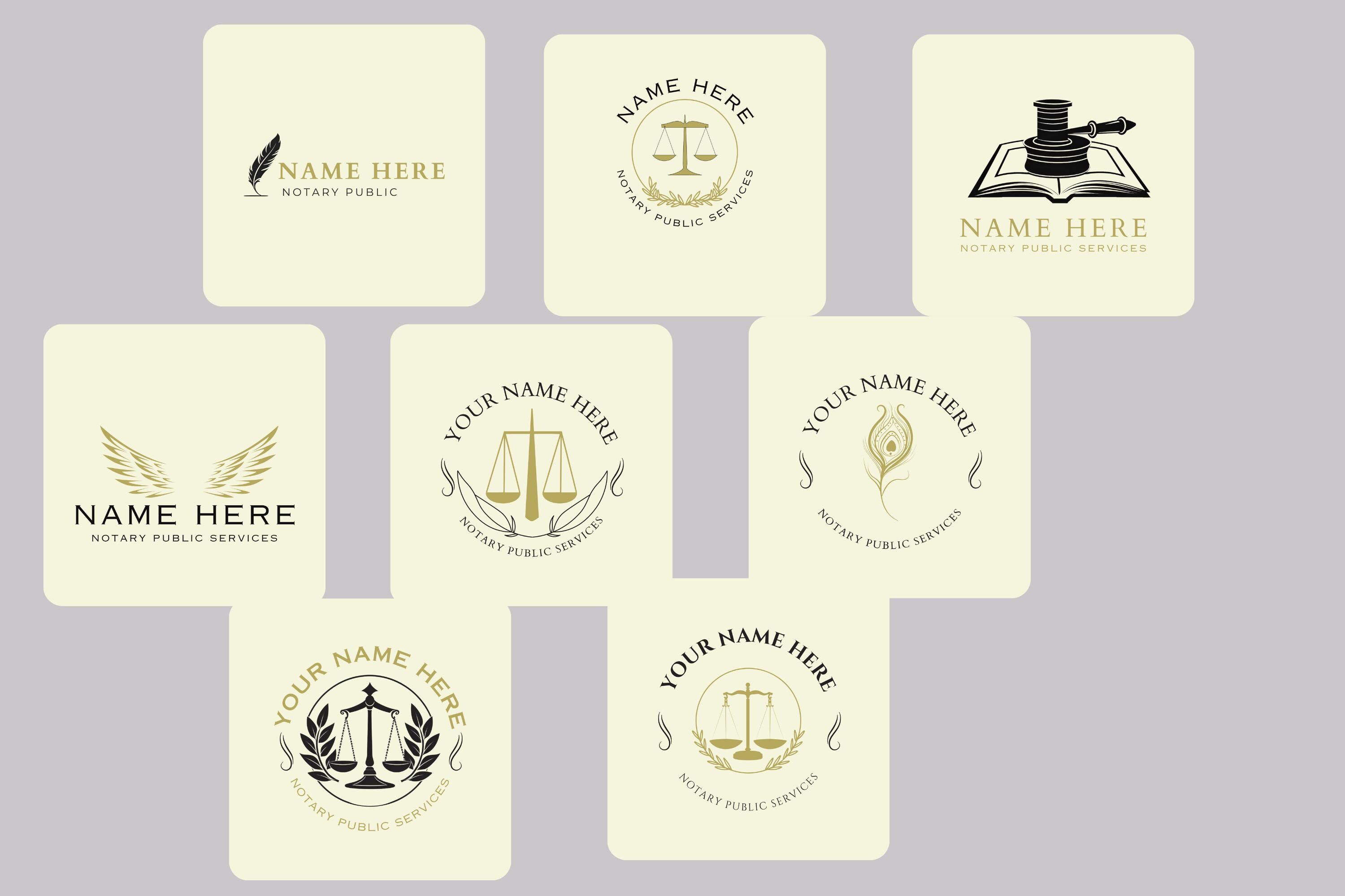 Notary Public Logo, Notary Logo Design, Notary Marketing, Canva Notary ...