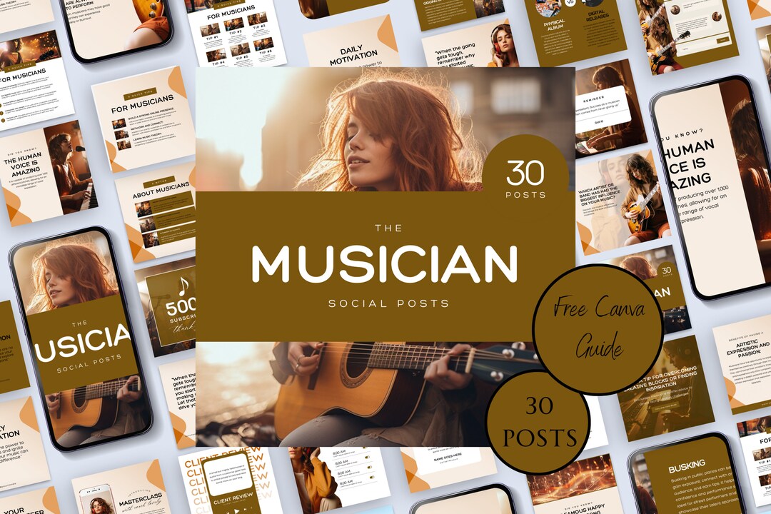 Musician Instagram Template, Musician Instagram Social Media, Artist ...