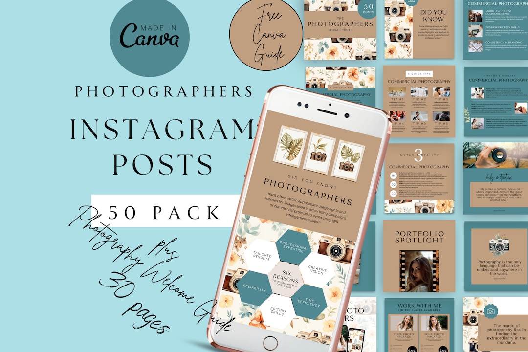 Social Media Posts for Photographers, Photographer Instagram Posts ...