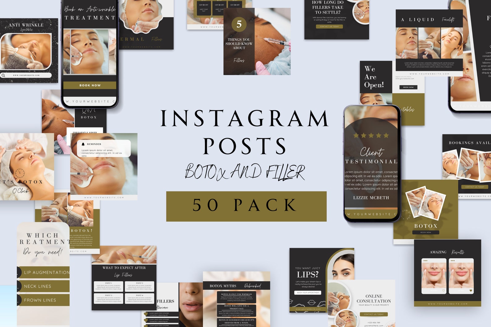 Botox and Filler Instagram Posts, Botox Instagram Post, Anti Wrinkle ...