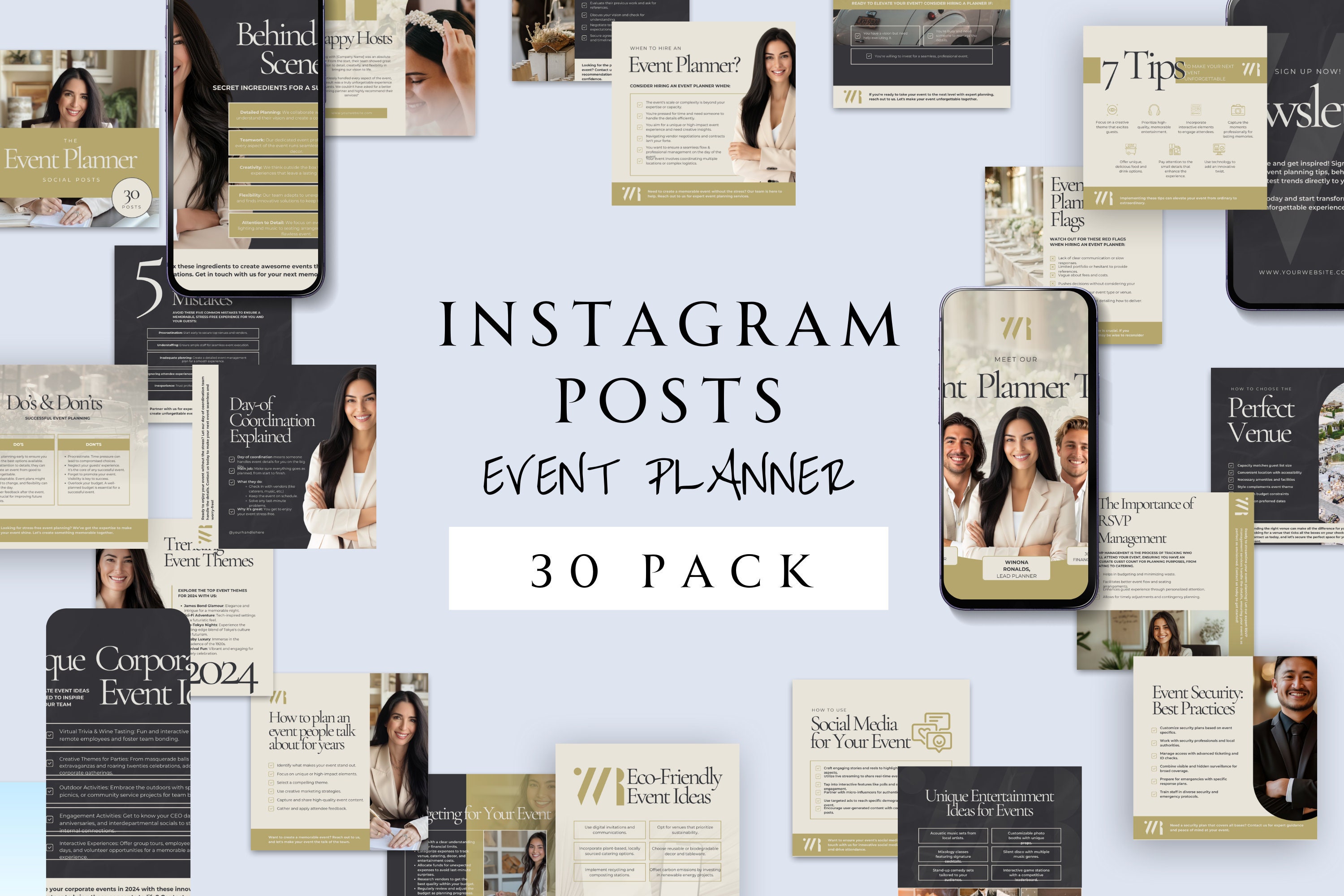 Event Planner Instagram Templates, Instagram Templates for Event ...
