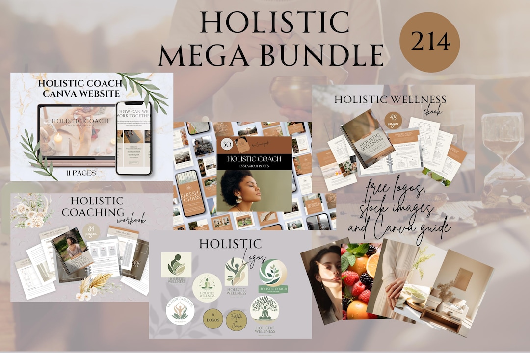 Holistic Coach Bundle, Holistic Health Posts, Holistic Health Workbook ...