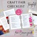 Craft Fair Checklist, Canva Template, Handmade Business Template, Craft ...