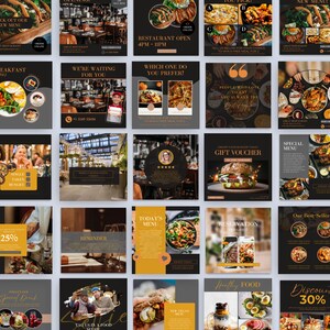 Restaurant Instagram Post Templates, Restaurant Social Media Posts ...