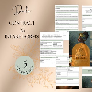 Printable Doula Contract Template, Doula Contract and Intake Form ...