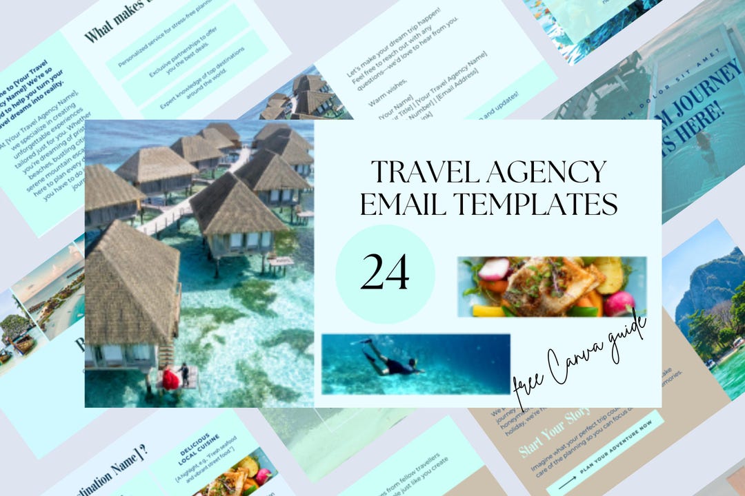 Travel Agency Email Templates, Blue Travel Agent Email Marketing, Email ...