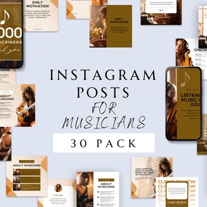 Musician Instagram Template, Musician Instagram Social Media, Artist ...