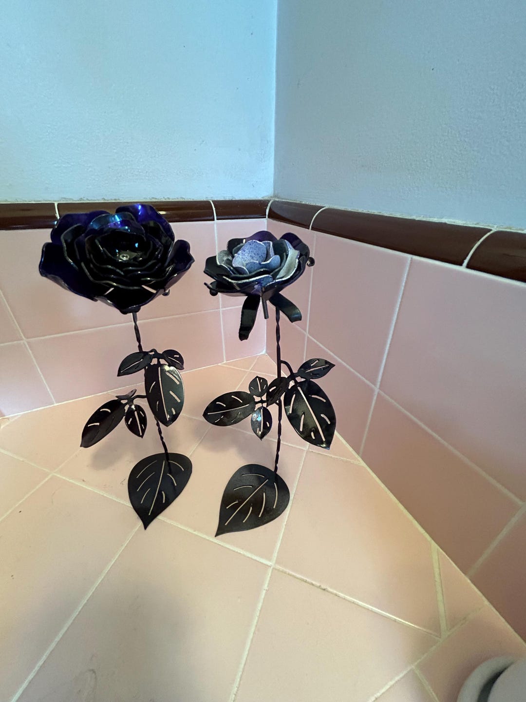 Metal Standing Rose - Etsy