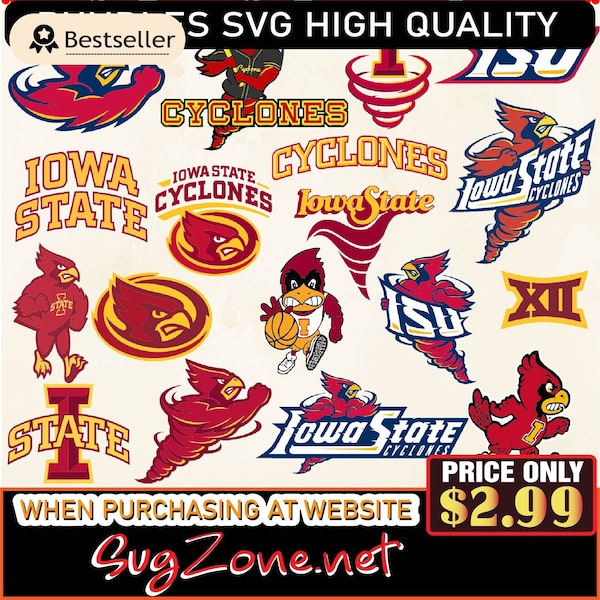 Iowa State Cyclones Logo Svg - Etsy