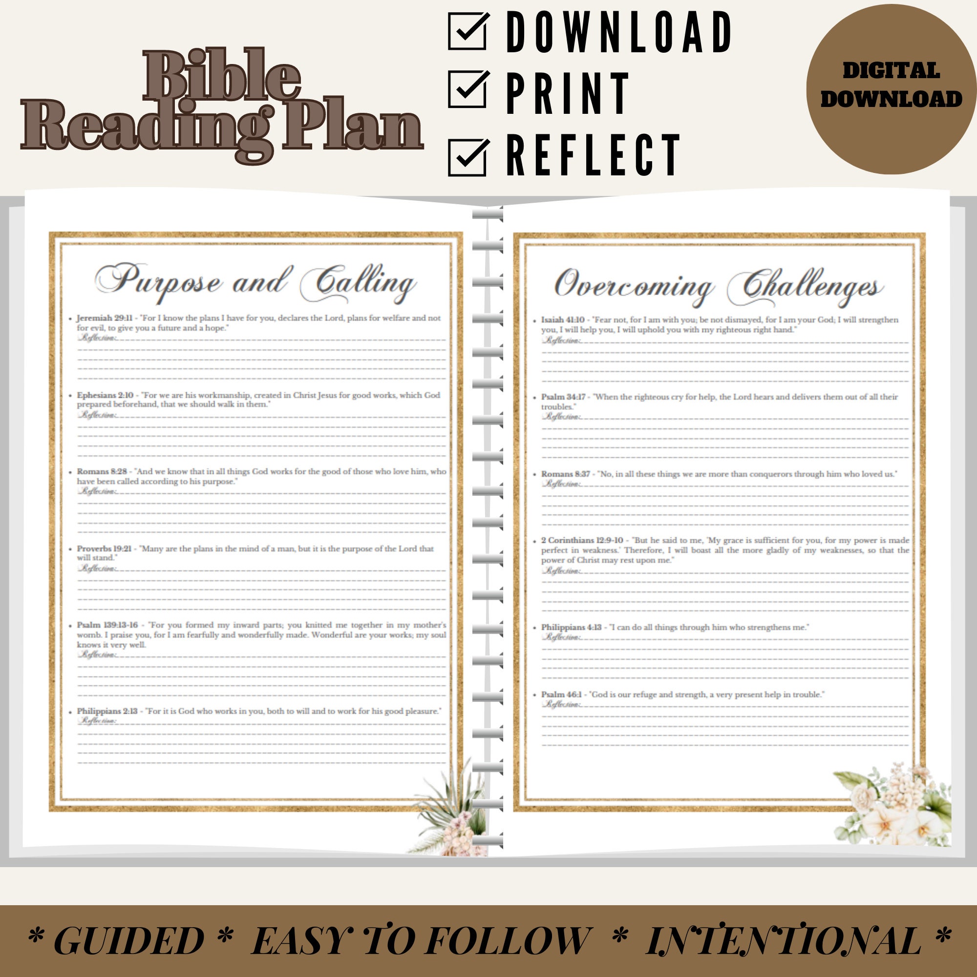 Embracing the Journey Journal, Digital Bible Study Journal, Bible ...