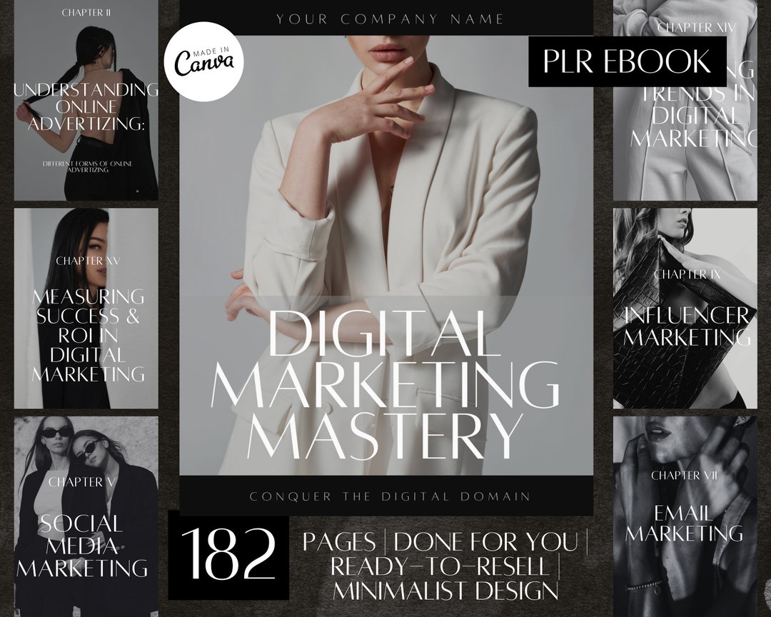 PLR Digital Marketing Mastery Ebook Ready to Sell Editable Template ...
