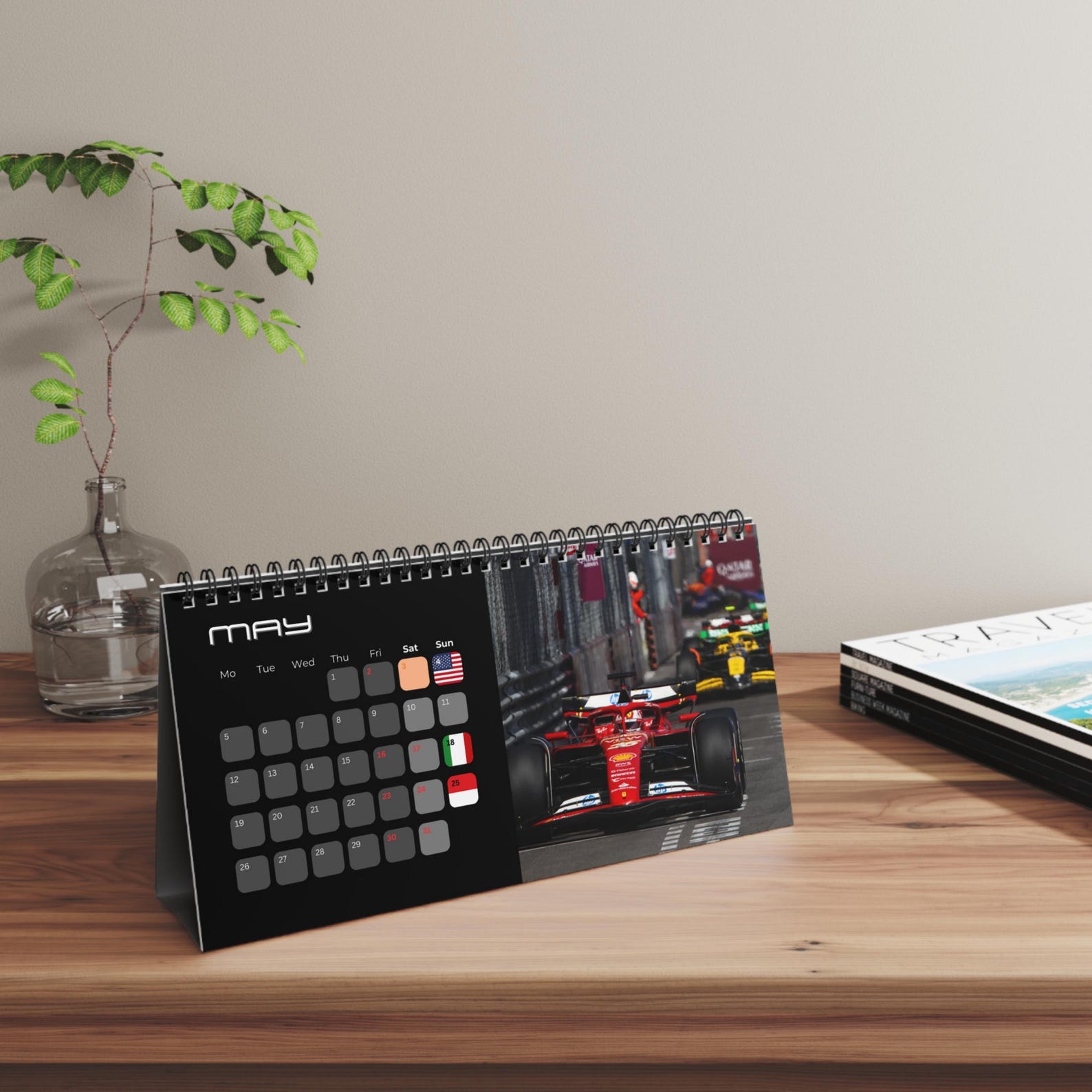 2025 F1 Desk Calendar, Formula 1 Calendar, F1 Race Calendar, F1 Gift ...